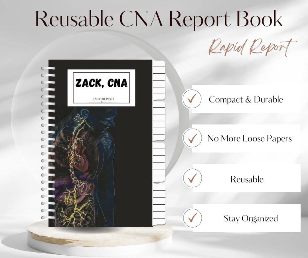 Reusable CNA Report Book-anatomy - Etsy