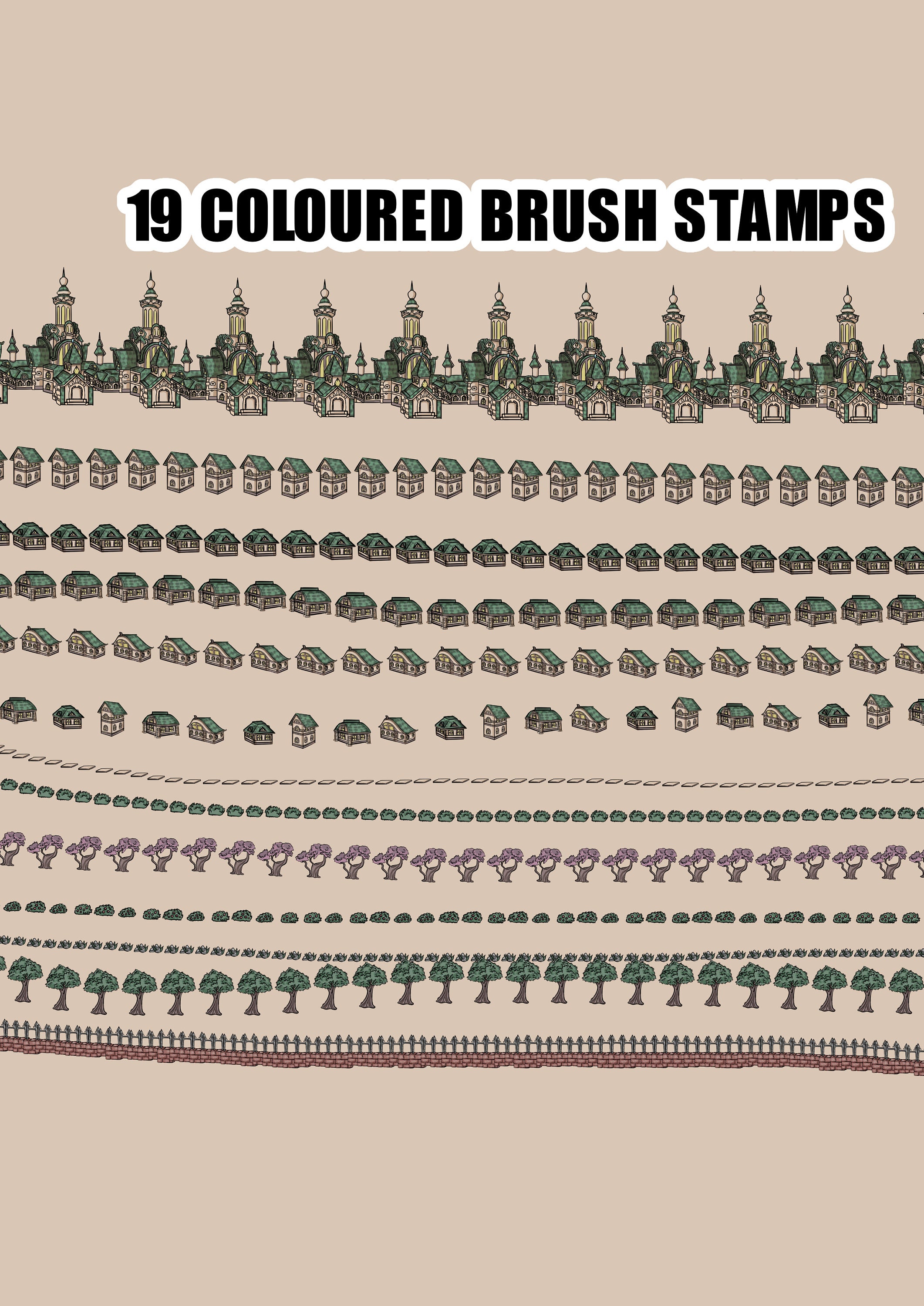 19-expansion Royal Village Map Brush Set for Krita - Etsy