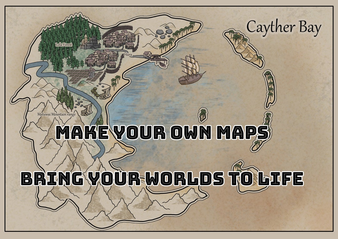 63-base Medieval Map Brush Set for Krita - Etsy