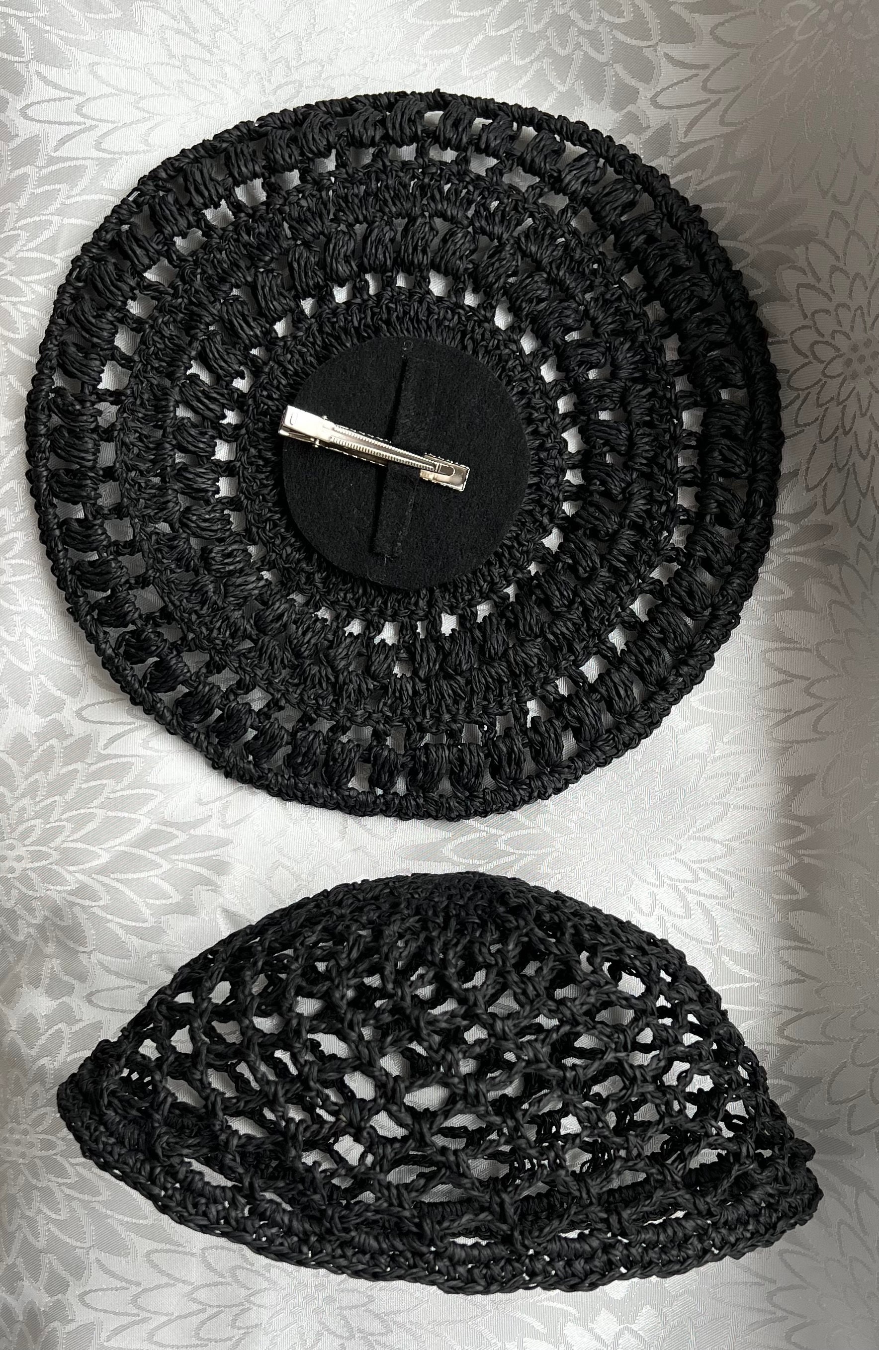 Crochet Vintage Style Headpiece, Fascinator, Weddings, Celebrations ...