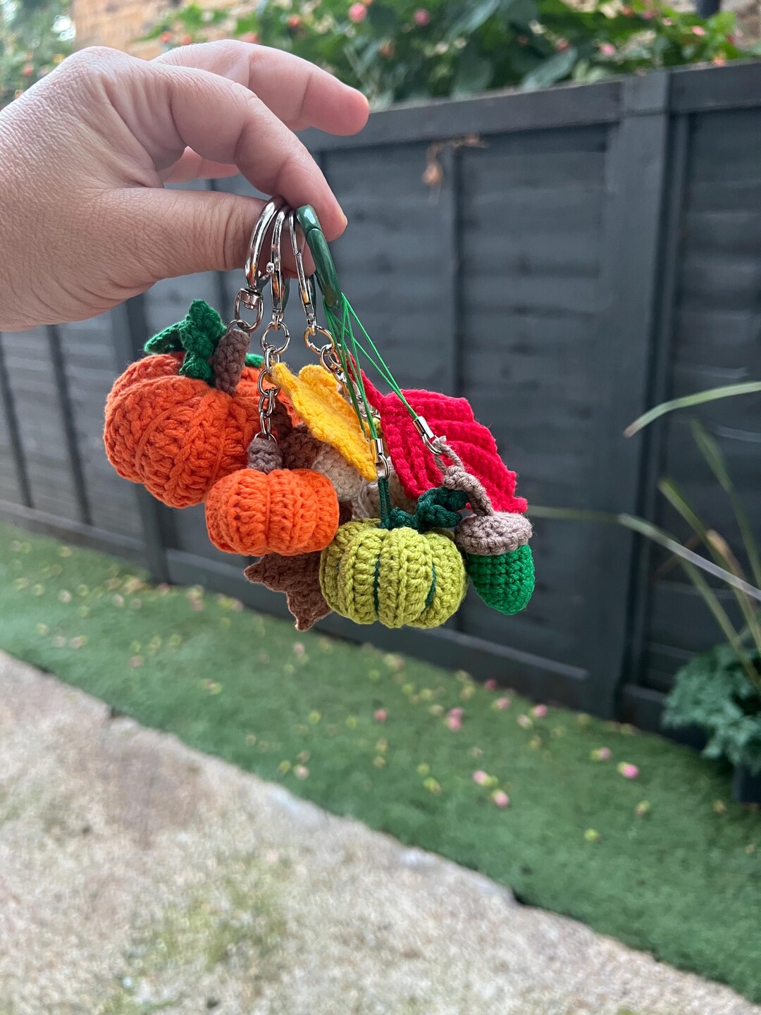 Autumn Themed Crochet Bag Charms - Etsy UK