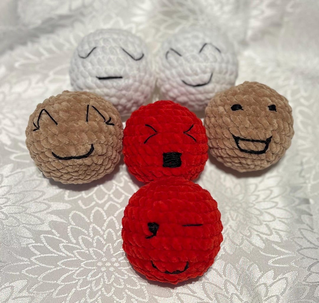 Soft, Amigurumi Snowball Plushies, Snowball Fight at Home, Handmade ...