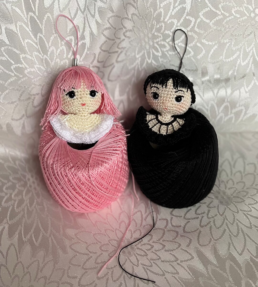 Wednesday and Enid Mini Amigurumi Charms, - Etsy