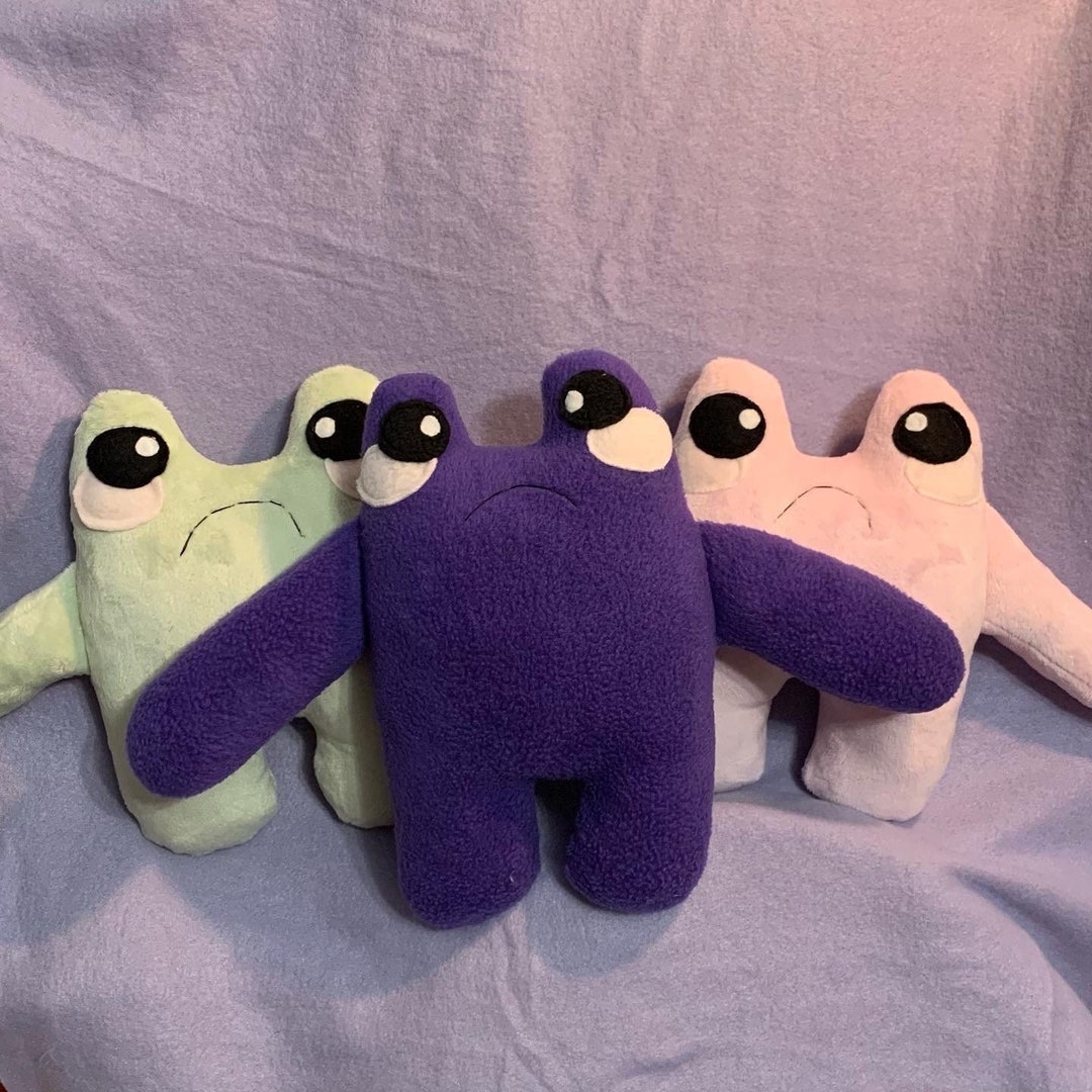 Handmade Plush Frog | Froggie Plushie | Froggy Plushy | Frog Stuffed ...