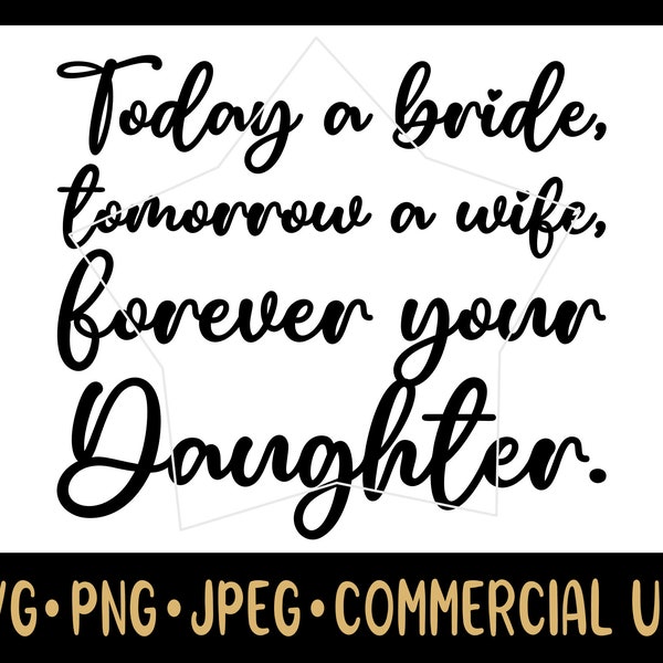 Today a Bride Tomorrow a Wife - Etsy