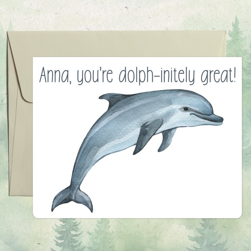 Dolphin Greeting Cards - Etsy
