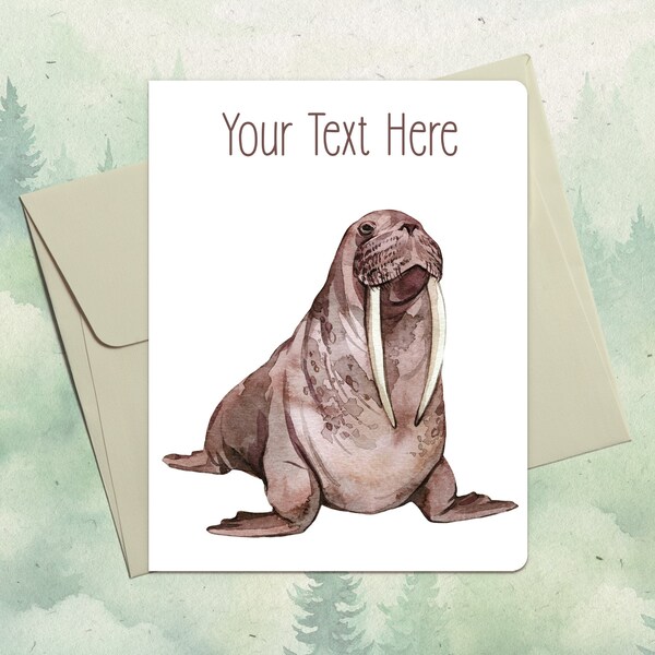 Walrus Card - Etsy