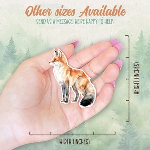 Fox Sticker, Waterproof Vinyl Decal, Animal Lover Gifts - Etsy