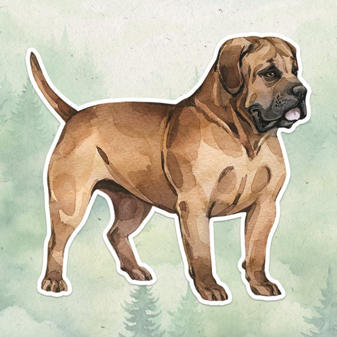 Mastiff Sticker, Waterproof Vinyl Decal, Dog Sticker - Etsy