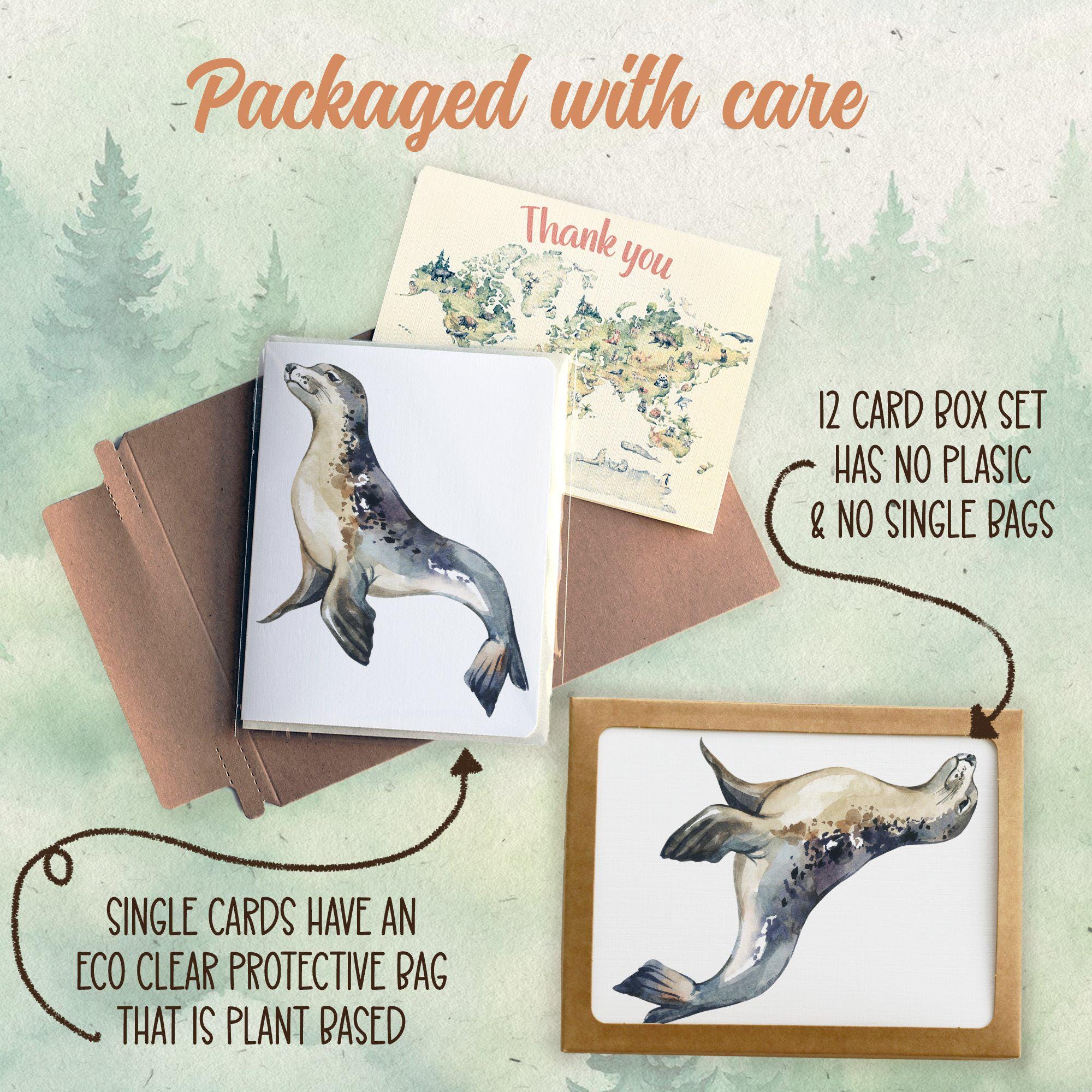 Custom Handmade Fur Seal Card, Cute Animal Lover Gift, Personalized ...