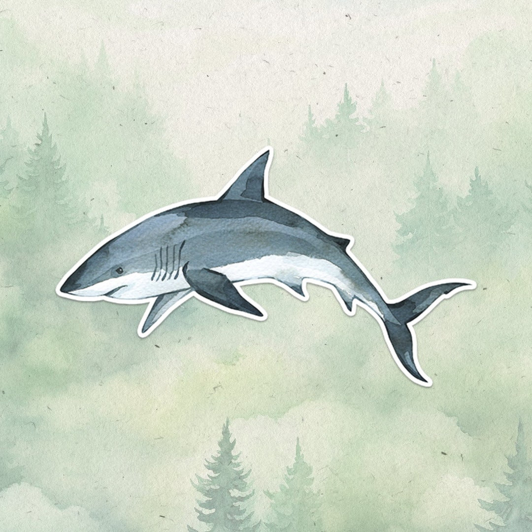 Shark Sticker, Waterproof Vinyl Decal, Animal Lover Gifts - Etsy