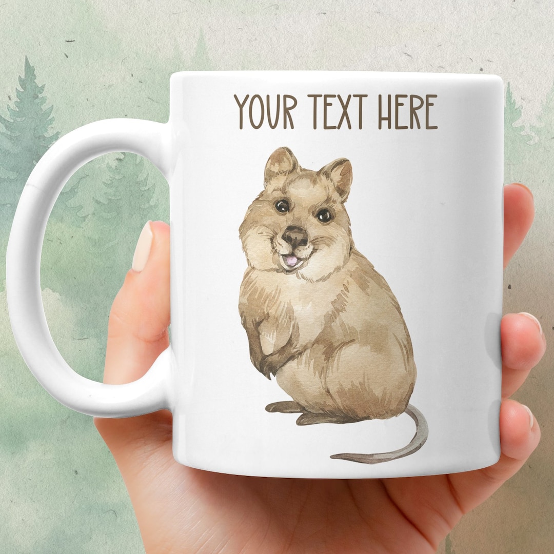 Quokka Mug - Personalized Ceramic Coffee Mug - Watercolor - Etsy