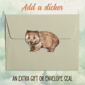 Custom Handmade Wombat Card, Cute Animal Lover Gift, Personalized ...