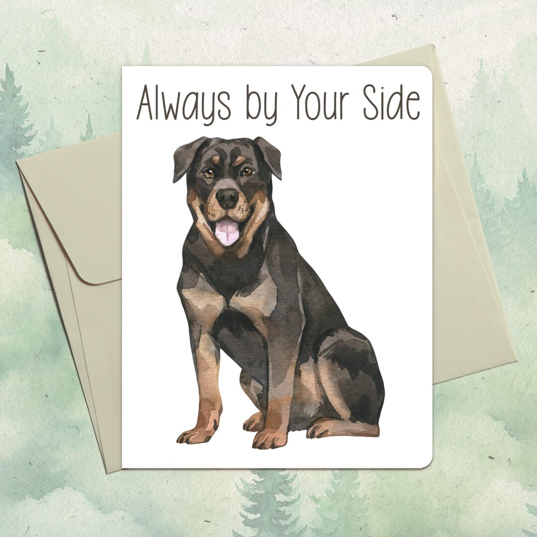 Custom Handmade Rottweiler Card, Cute Pet Lover Gift, Personalized Dog ...