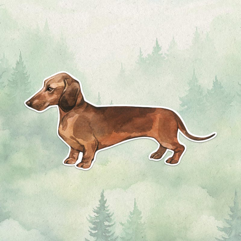 Dachshund Sticker - Etsy