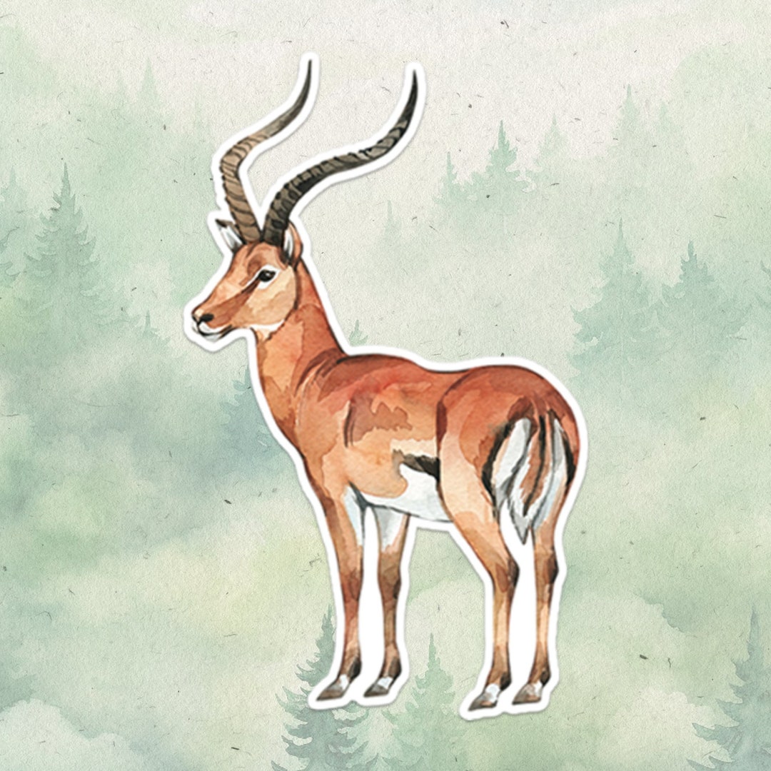 Impala Sticker, Waterproof Vinyl Decal, Antelope Sticker - Etsy