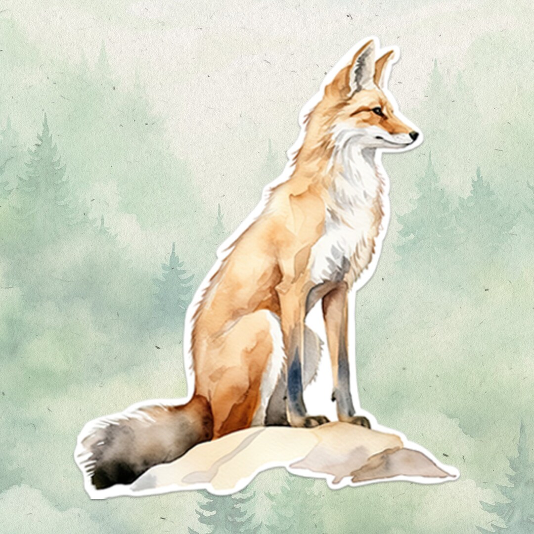 Fox Sticker, Waterproof Vinyl Decal, Animal Lover Gifts - Etsy