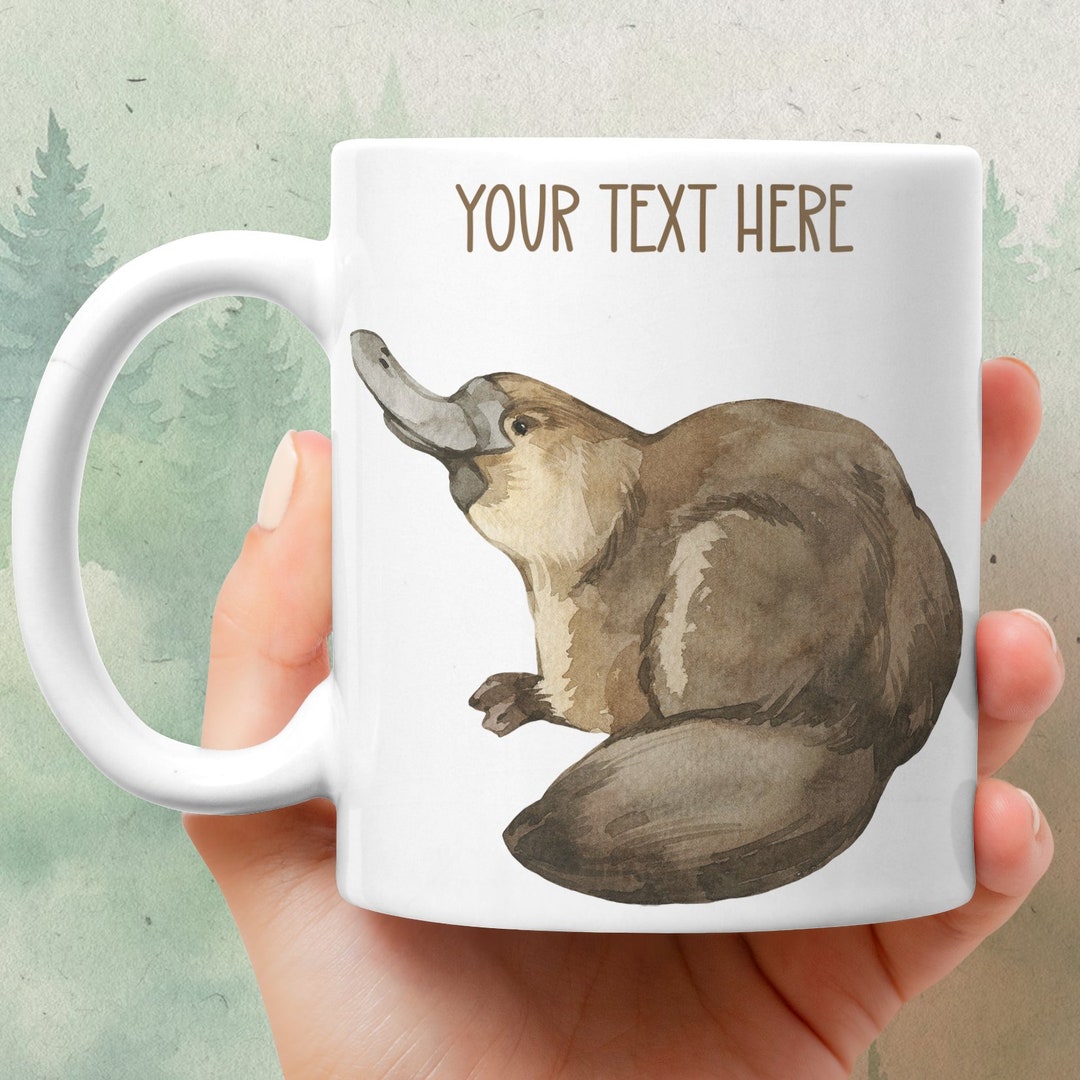 Platypus Mug - Personalized Ceramic Coffee Mug - Watercolor - Etsy