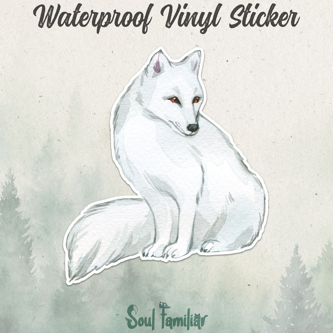 Arctic Fox Sticker, Waterproof Vinyl Decal, Arctic Fox - Etsy