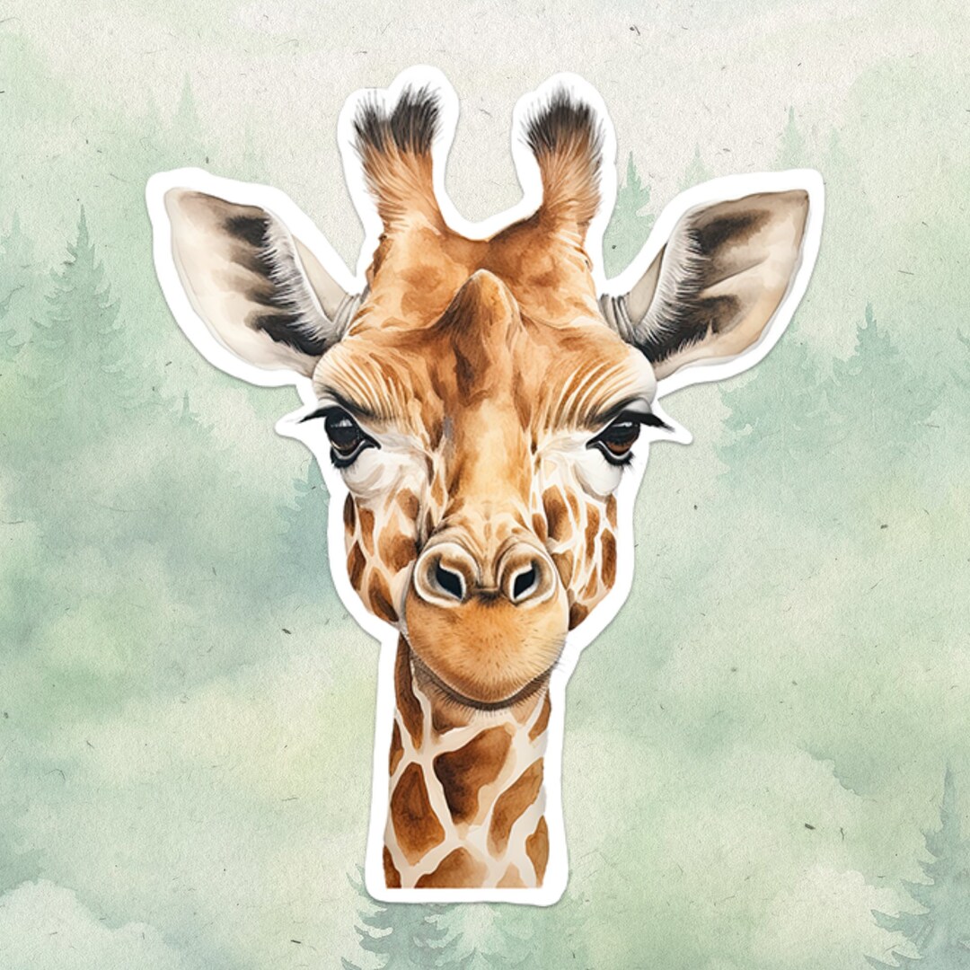 Giraffe Sticker, Waterproof Vinyl Decal, Animal Lover Gifts - Etsy