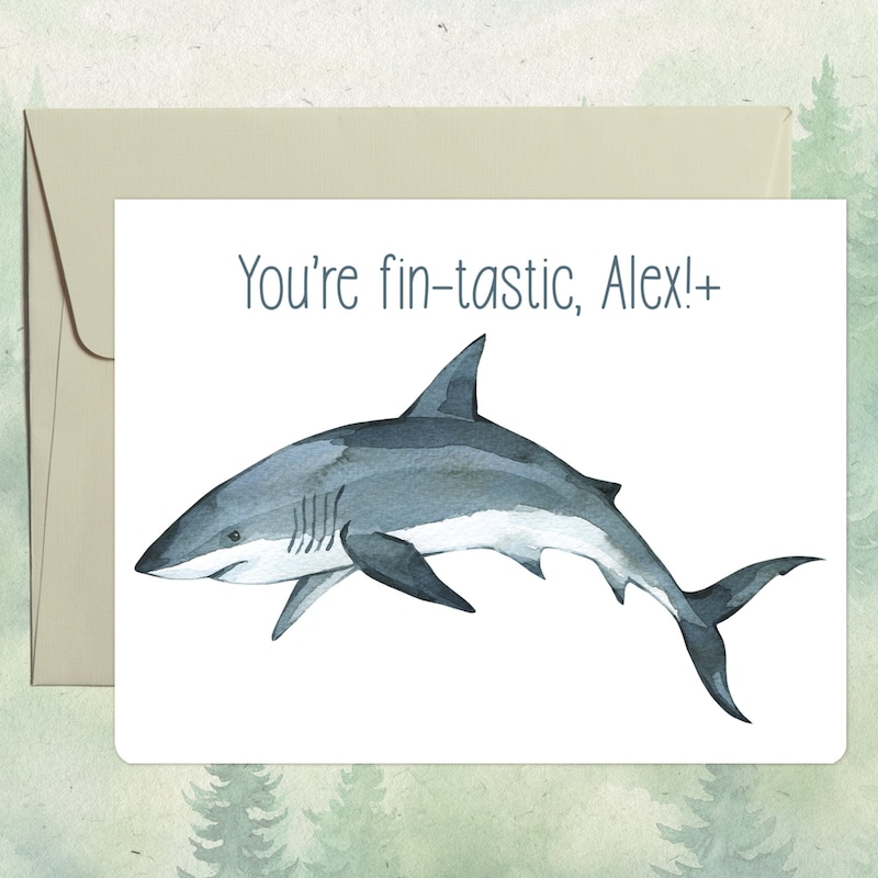 Shark Card - Etsy