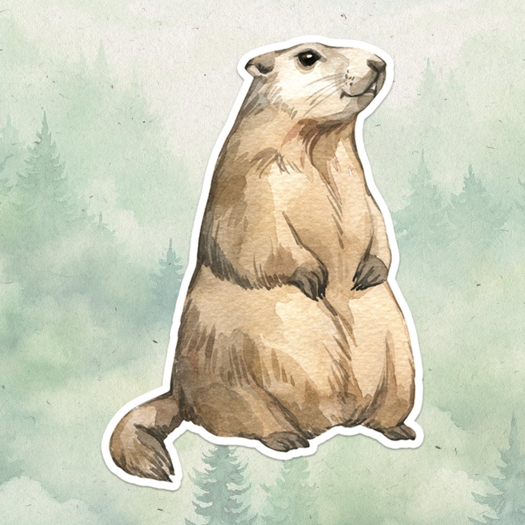 Marmot Sticker, Waterproof Vinyl Decal, Animal Lover Gifts - Etsy