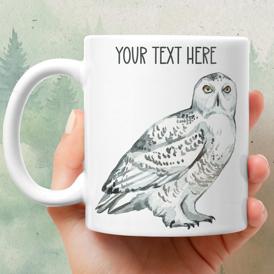 Snowy Owl Mug - Personalized Ceramic Coffee Mug - Snowy Owl - Etsy