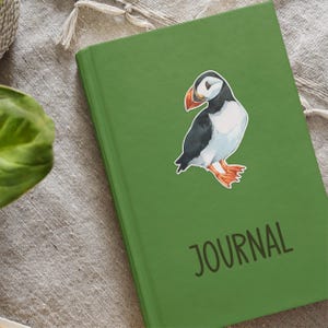 Waterproof Vinyl Puffin Sticker, Cute Bird Lover Gift, Great Decal for ...