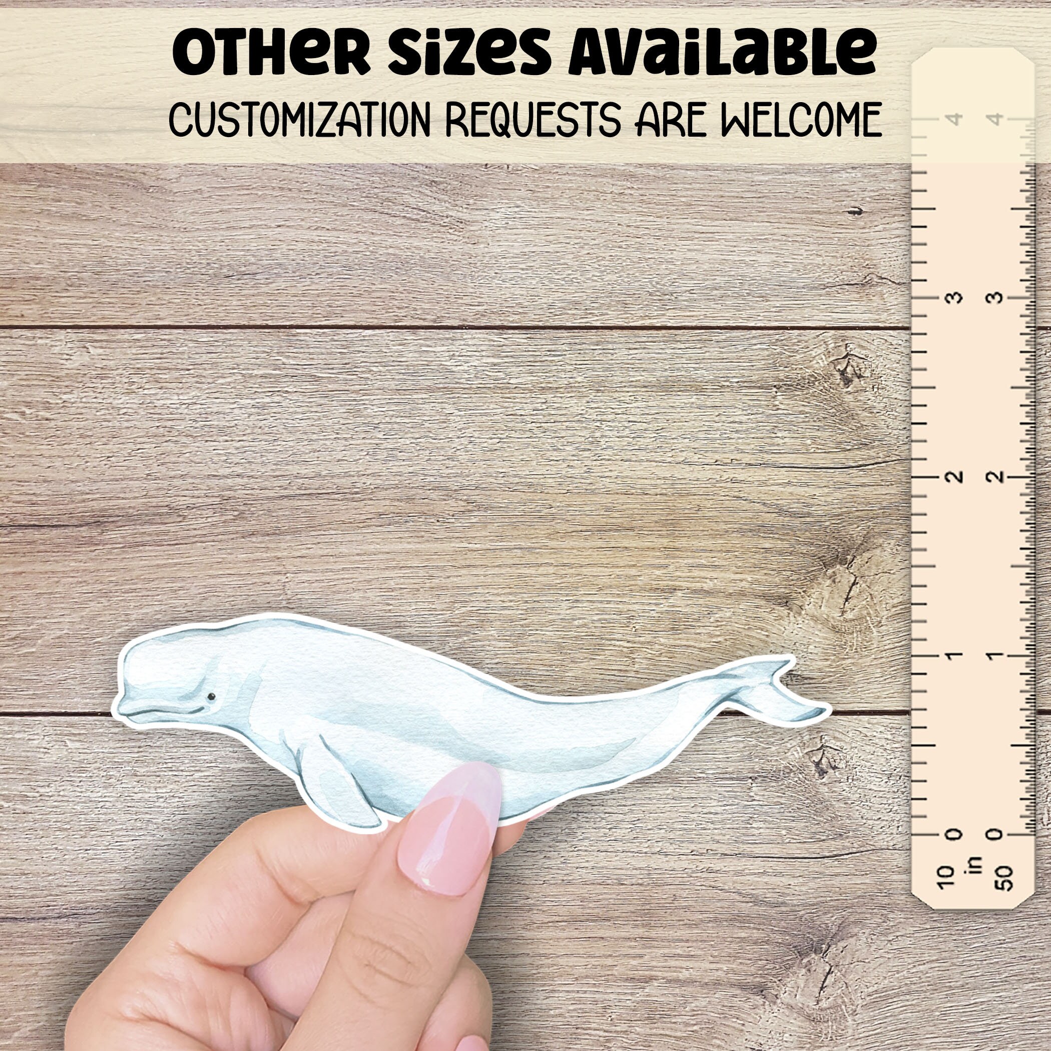Beluga Whale Sticker Waterproof Vinyl Decal Watercolor Whale - Etsy