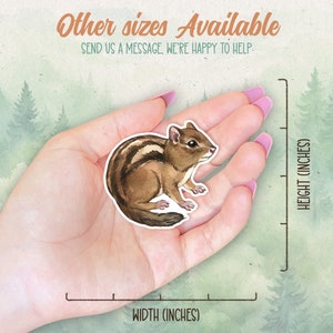 Chipmunk Sticker, Waterproof Vinyl Decal, Animal Lover Gifts - Etsy