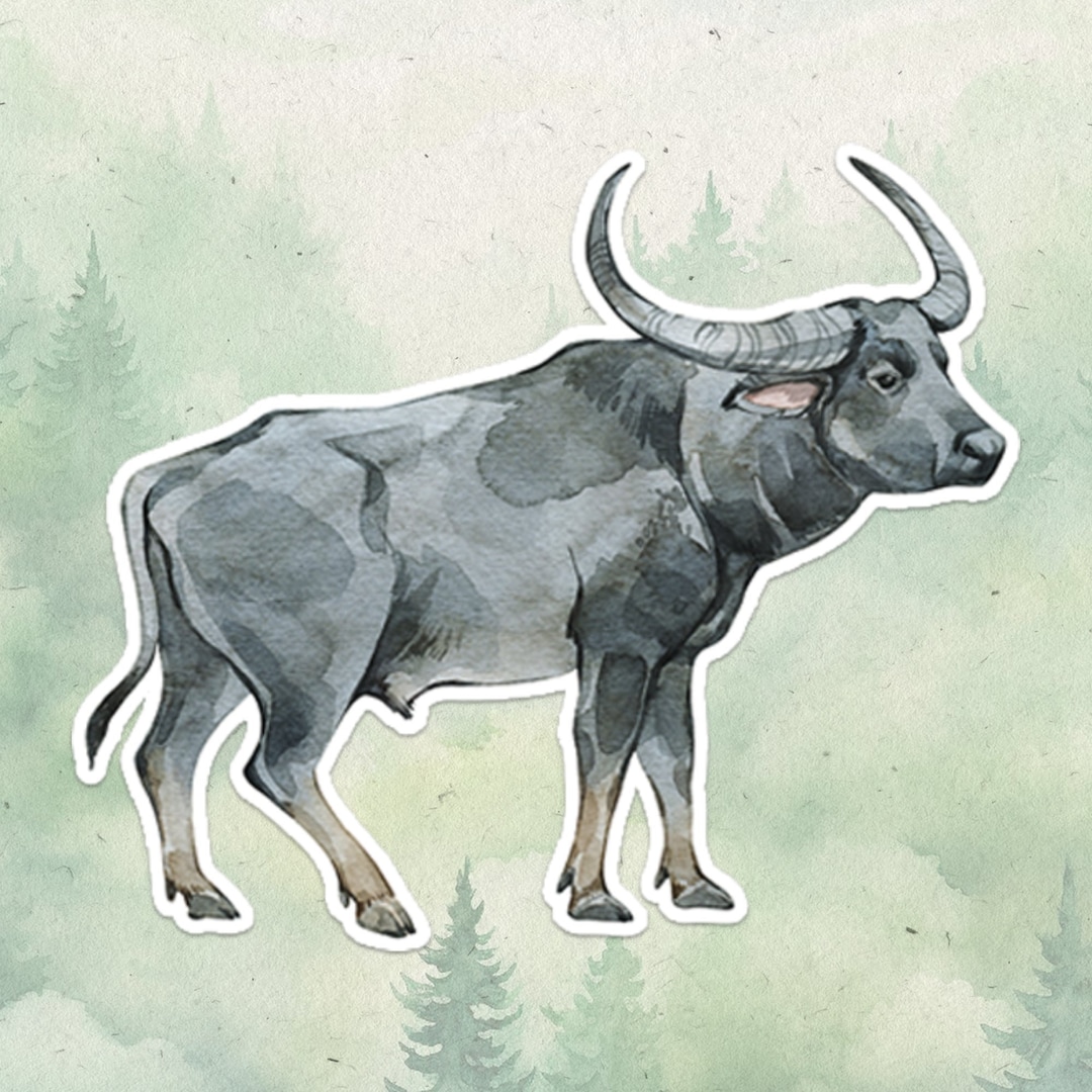 Buffalo Sticker, Waterproof Vinyl Decal, Animal Lover Gifts - Etsy