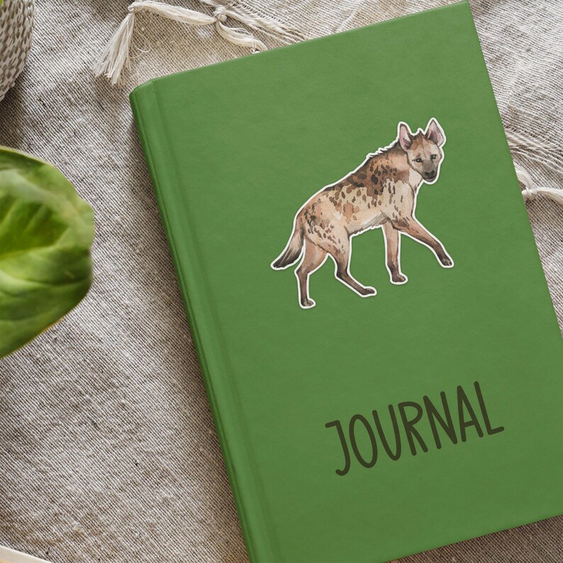 Waterproof Vinyl Hyena Sticker, Cute Animal Lover Gift, Great Decal for ...