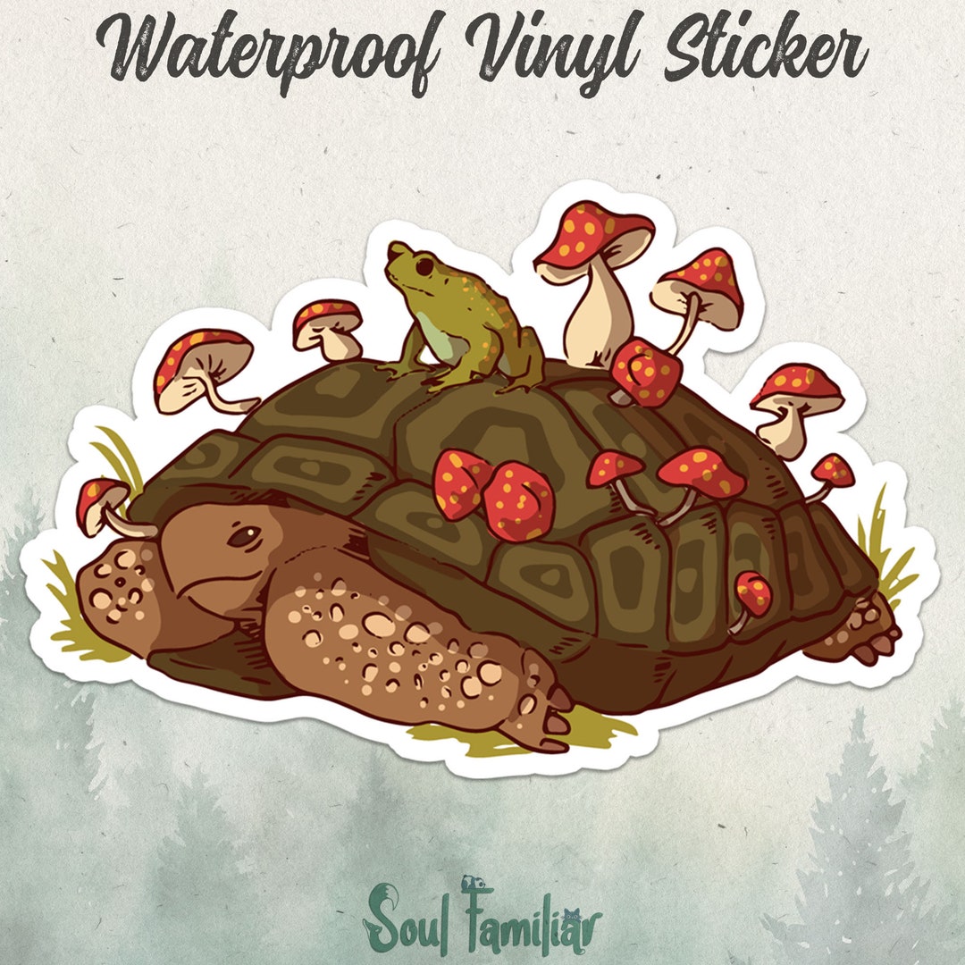 Turtle Sticker, Waterproof Vinyl Decal, Terrestrial - Etsy