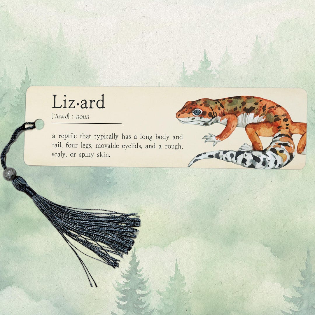 Leopard Gecko Bookmark, Cute Dictionary Definition, Book Lover Gift - Etsy