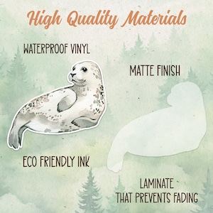 Seal Sticker, Waterproof Vinyl Decal, Animal Lover Gifts - Etsy UK
