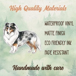 Waterproof Vinyl Sheltie Sticker, Cute Dog Lover Gift, Great Decal for ...