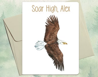 Bald Eagle Birthday Card With Party Hat, Happy Birthday, Eagle Gift ...