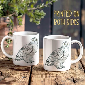 Snowy Owl Mug - Personalized Ceramic Coffee Mug - Snowy Owl - Etsy