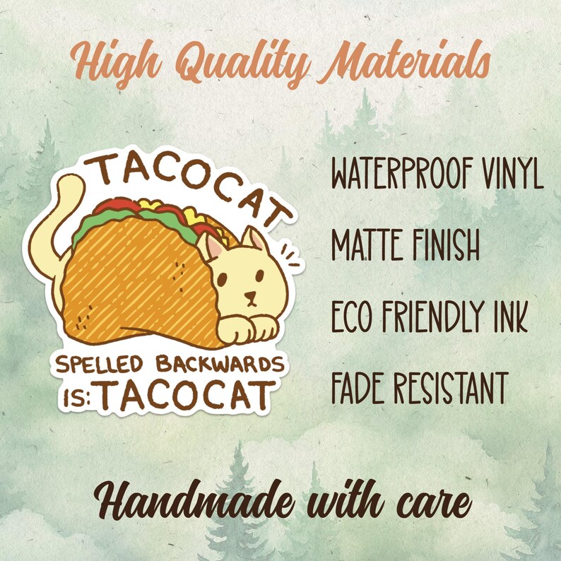 Waterproof Vinyl Cat Sticker, Cute Pet Lover Gift, Great Decal for ...