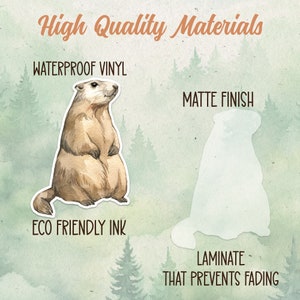 Marmot Sticker, Waterproof Vinyl Decal, Animal Lover Gifts - Etsy