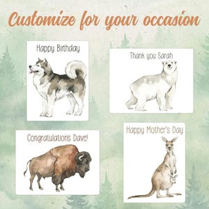 Custom Handmade Boar Card, Cute Animal Lover Gift, Personalized Pig ...