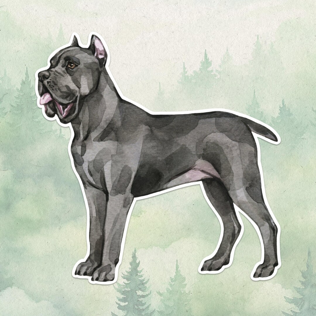 Waterproof Vinyl Cane Corso Sticker, Cute Dog Lover Gift, Great Decal ...