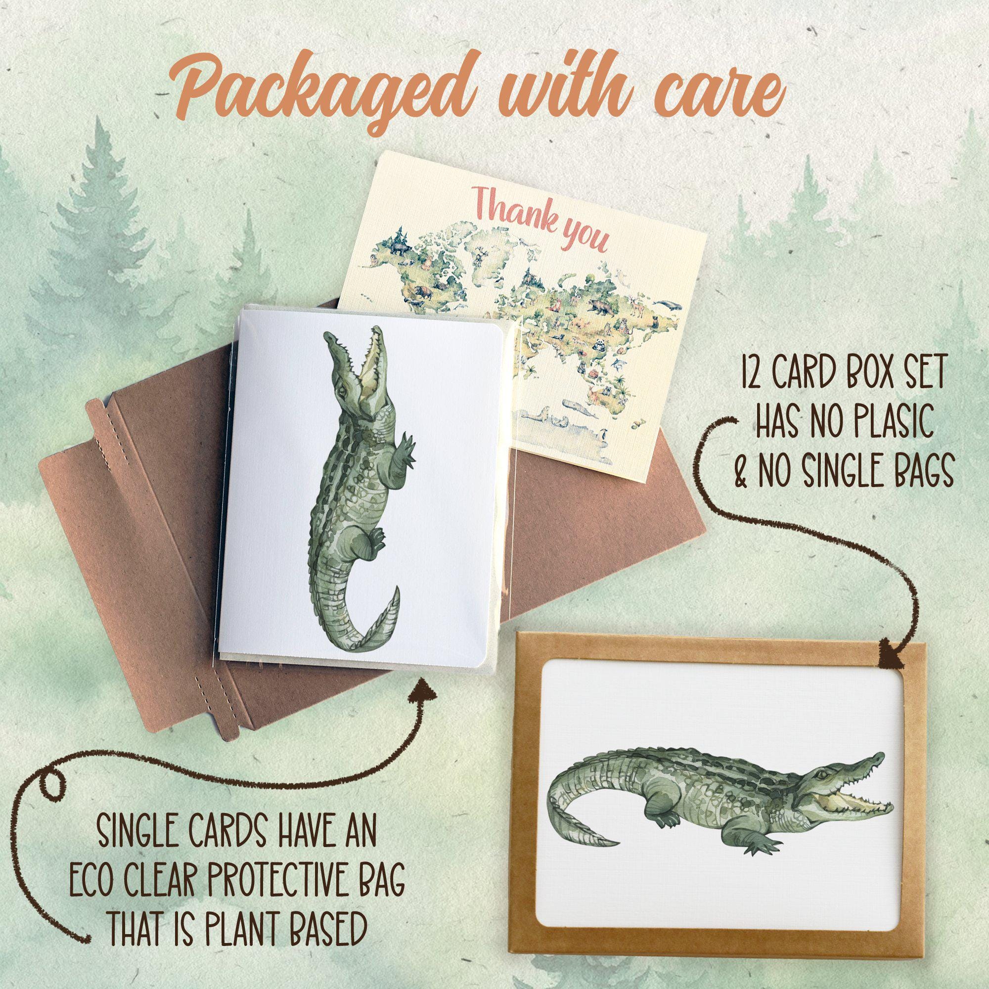 Custom Handmade Crocodile Card, Cute Animal Lover Gift, Personalized ...