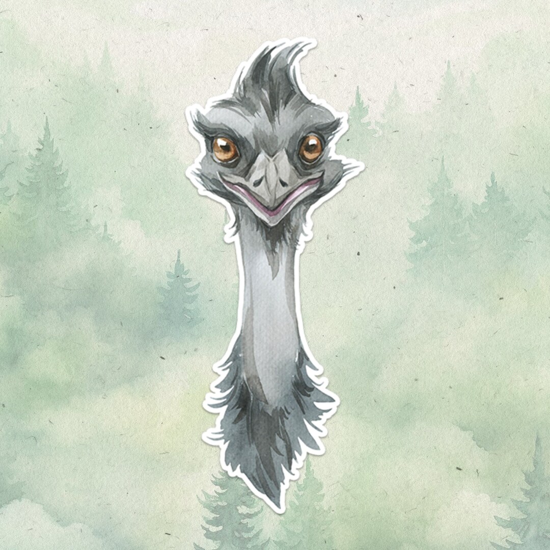 Emu Sticker, Waterproof Vinyl Decal, Animal Lover Gifts - Etsy