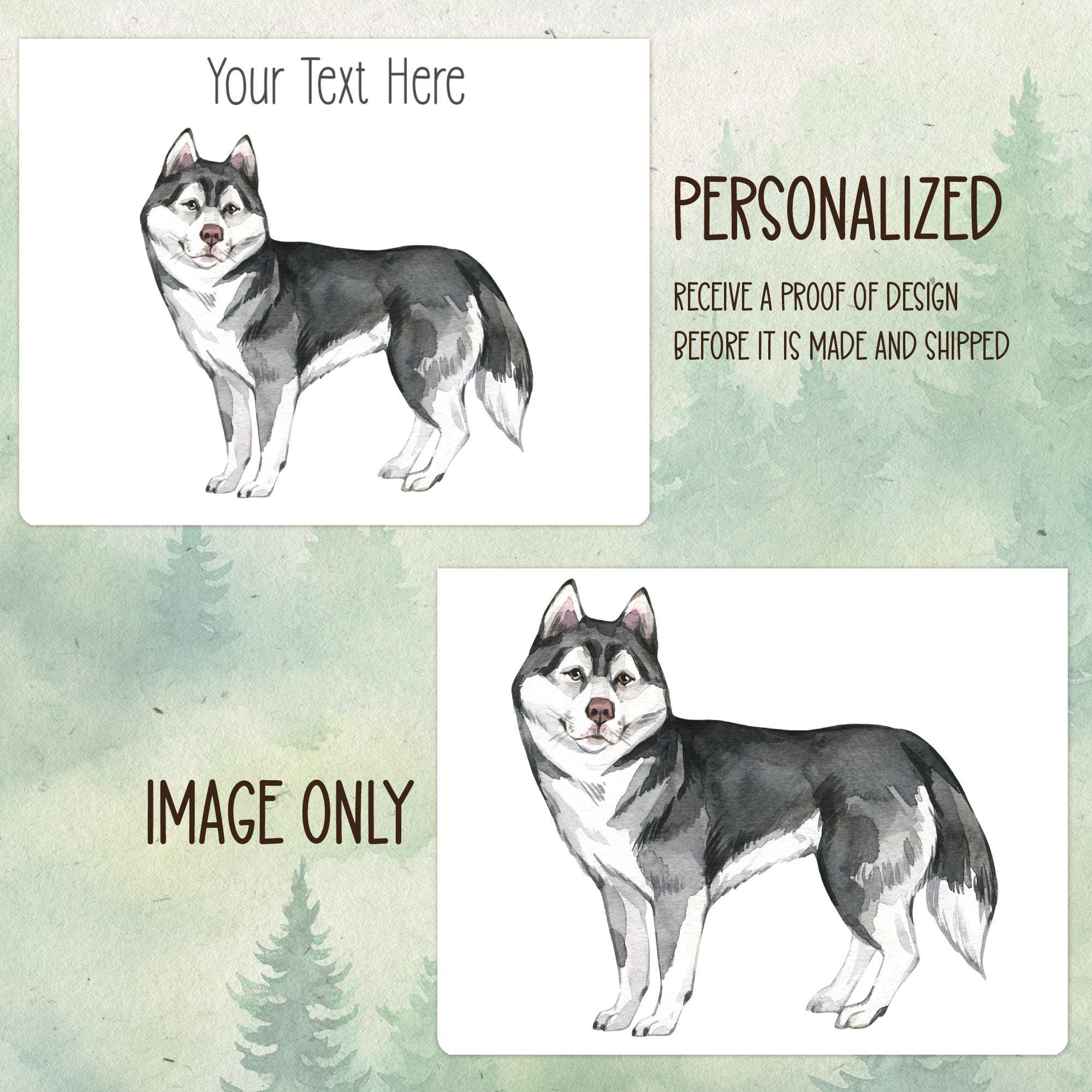 Custom Handmade Husky Card, Cute Pet Lover Gift, Personalized Dog ...
