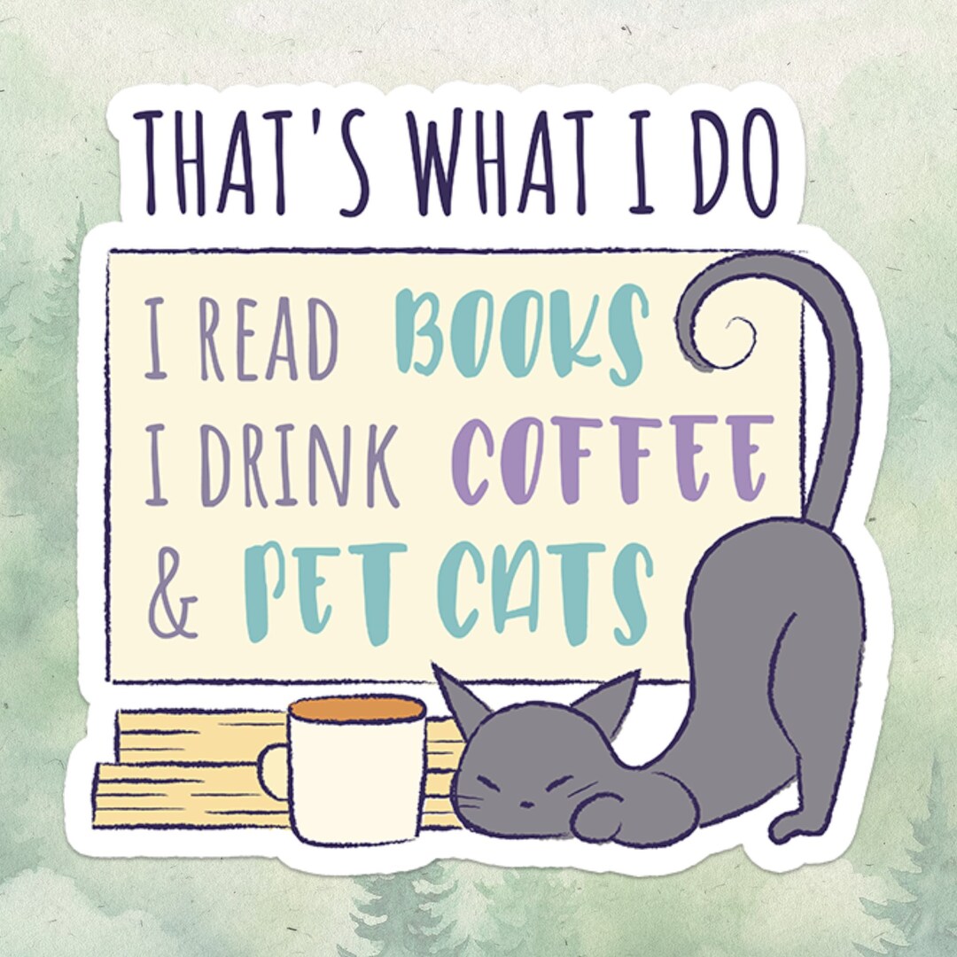 Cat Sticker, Waterproof Vinyl Decal, Animal Lover Gifts - Etsy