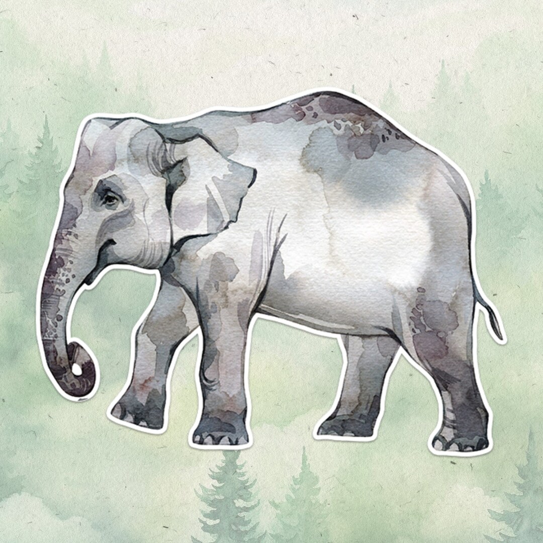 Indian Elephant Sticker, Waterproof Vinyl Decal, Elephant Sticker - Etsy