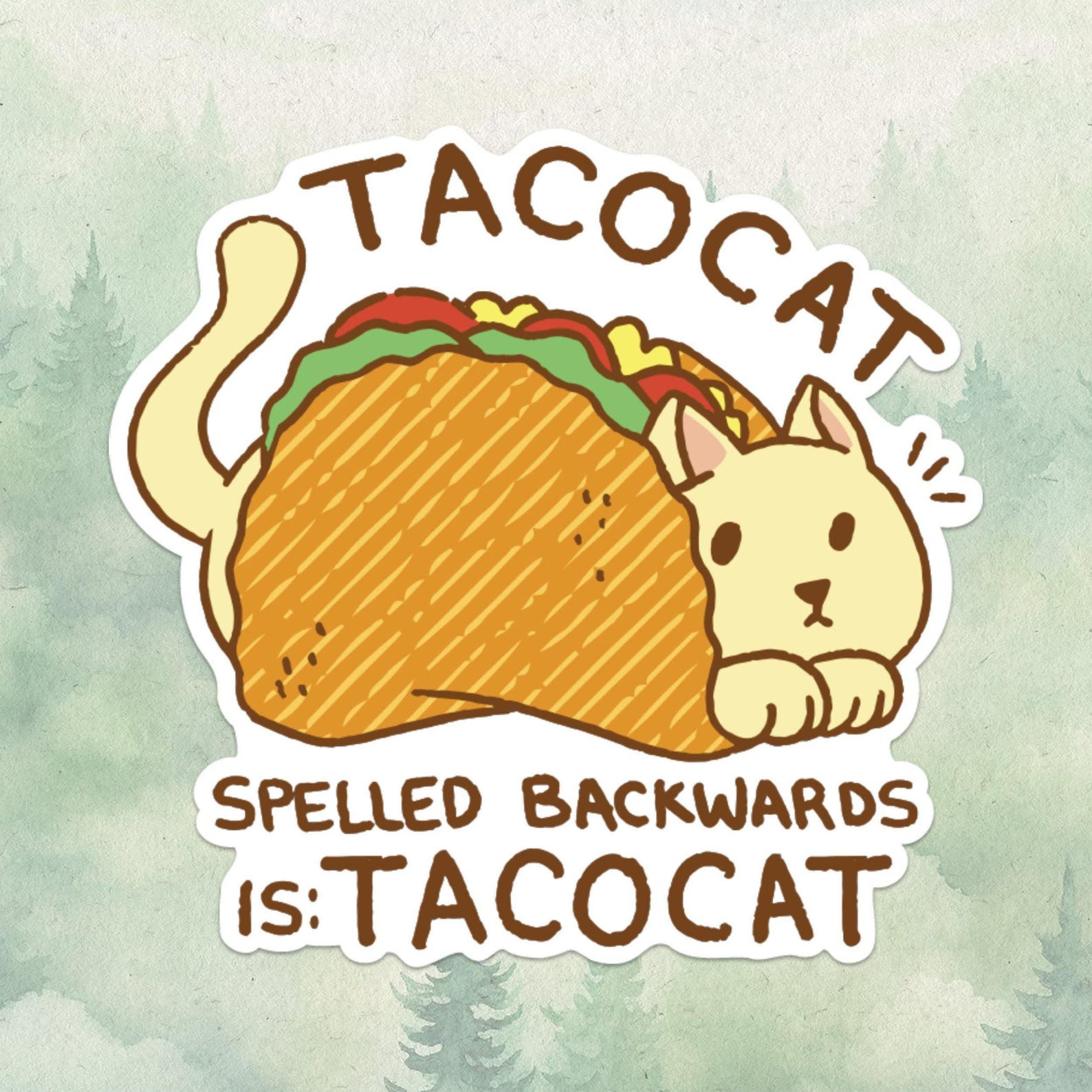 Waterproof Vinyl Cat Sticker, Cute Pet Lover Gift, Great Decal for ...