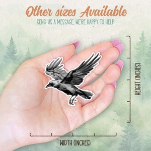 Crow Sticker, Waterproof Vinyl Decal, Bird Sticker - Etsy