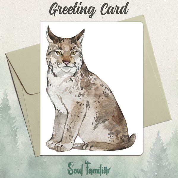 Lynx Greeting Card - Etsy